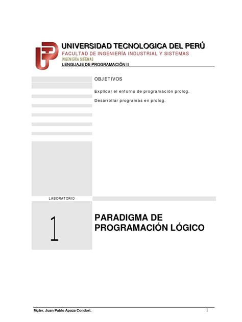 Lab Prog Logica 01 Pdf Programación De Computadoras Áreas De