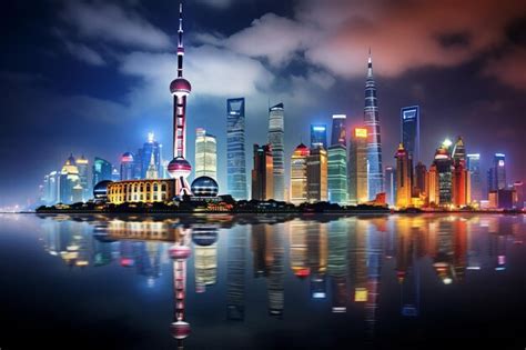 Premium Photo A Captivating Glimpse Of Shanghai S Skyline Wikimedia Commons Original Public