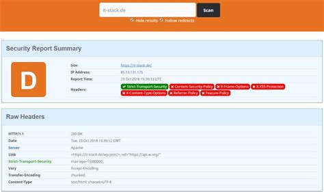 Mehr Website Sicherheit Mit Header Hsts Xss Protection Header Analyse Davor • It Stackde