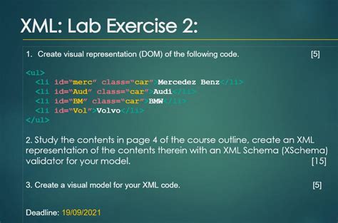 Solved Xml Lab Exercise 2 1 Create Visual Representation