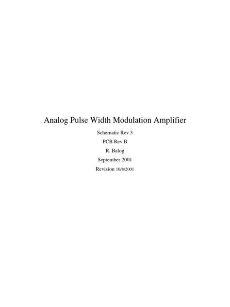 Pdf Analog Pwm Amplifier Dokumen Tips