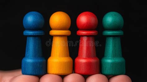Colorful Game Pieces Representing Diversity And Team Building In Engaging Activities Stock