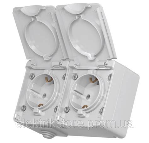 Videx Binera Ip65 Розетка наружная 2ая с заземлением серая Vf Bnw22g G 5 50 Id 1332486783