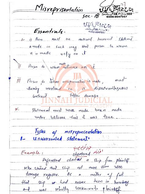 Misrepresentation S 18 Contract Actjja Pdf