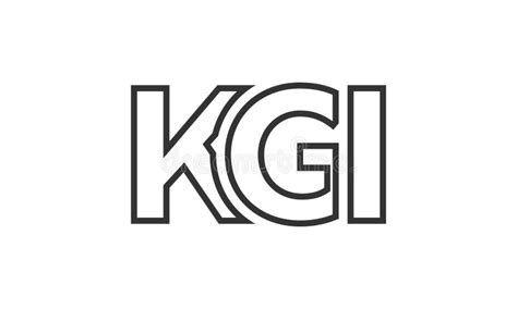 Kgi Logo Design Template With Strong And Modern Bold Text Initial Based Vector Logotype