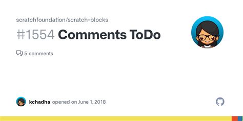 Comments Todo · Issue 1554 · Scratchfoundationscratch Blocks · Github