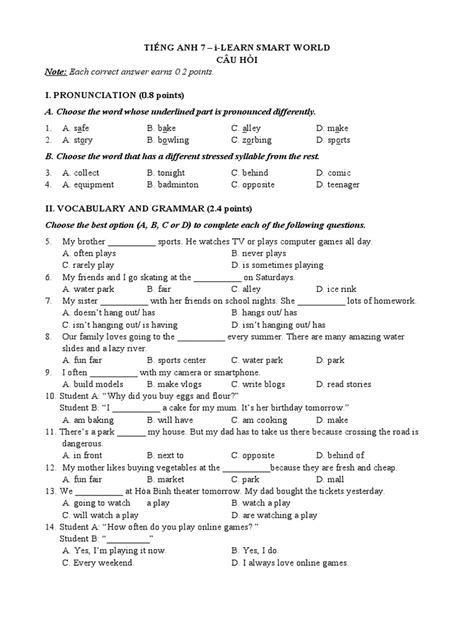 Unit 1 Test Pdf