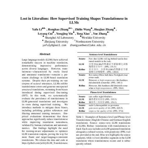 Lost In Literalism How Supervised Training Shapes Translationese In Llms Acl Anthology