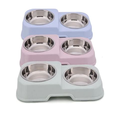 Ct2075 1 Pieza De Tazon Doble Para Mascota Celtok