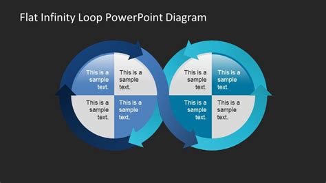 Flat Infinity Loop PowerPoint Diagram SlideModel