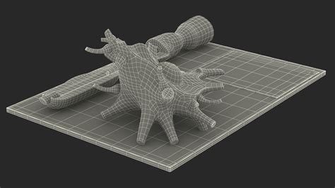 Human Neuron Model Cross Section On Stand 3d Model 49 3ds Blend