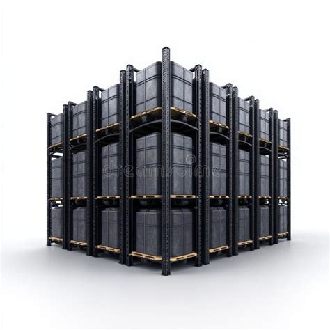 Highperformance Computing Stack Of Black Servers With Gold Accents For Data Storage And Network