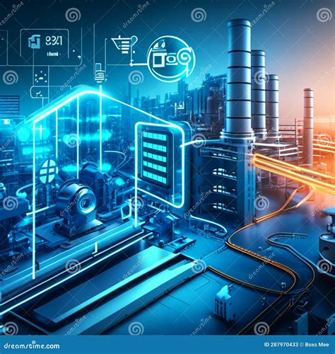 Smart City Concept Smart City And Internet Of Things IoT Generative AI Stock Illustration