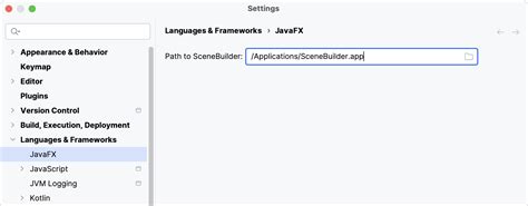 Configure JavaFX Scene Builder IntelliJ IDEA Documentation