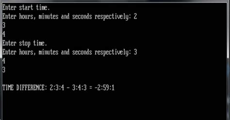 program to calculate difference between two time period