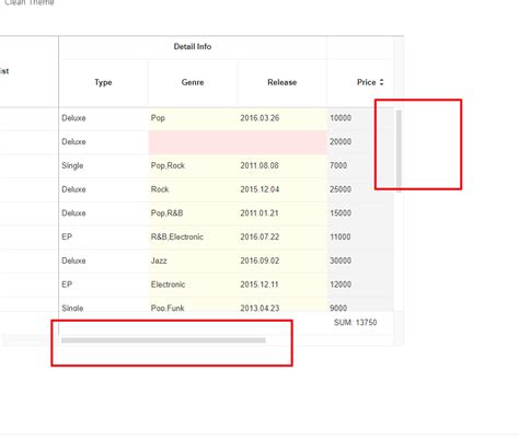 Is it possible to give some styles on grid scroll 그리드에서 스크롤에 스타일 적용할수 있는방법이 있나요 모양을 바꾼다든지 색상을