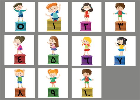 طرح کارت اعداد 0 تا 10 فارسی 19 ایگوری گرافیک مرکز خرید فایل لایه