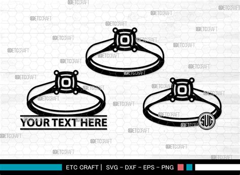 Wedding Ring Monogram Ring Silhouette Graphic By Pixel Elites · Creative Fabrica