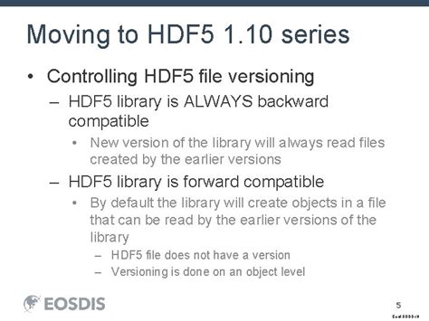 Hierarchical Data Format Hdf Status Update Esip Summer