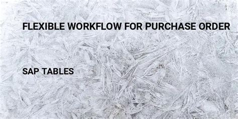 Flexible Workflow For Purchase Order Table In Sap