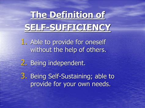 Ppt Self Sufficiency Powerpoint Presentation Free Download Id 4938397