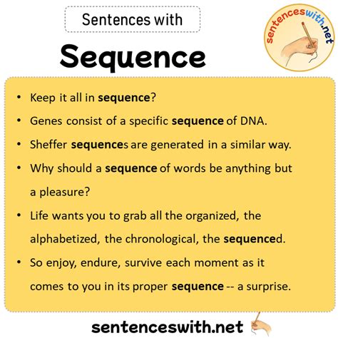 Sentences With Sequence Sentences About Sequence SentencesWith Net