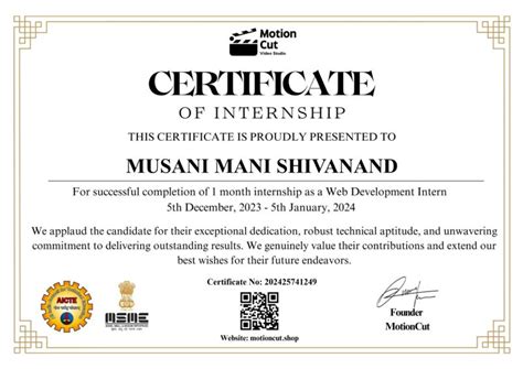 Motioncut Codingjourney Mani Shivanand