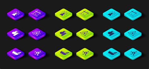 스탠드 및 화학 폭발 아이콘에 박격포와 유봉 분자 테스트 튜브 플라스크 원자를 설정합니다 벡터 3차원 형태에 대한 스톡 벡터 아트 및 기타 이미지 Istock