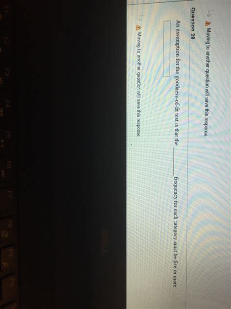 Solved An Assumption For The Goodness Of Fit Test Is That