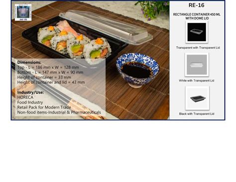 Re 16 Rectangle Container 450ml At ₹ 6 14 Piece Ghaziabad Id 2855353865191