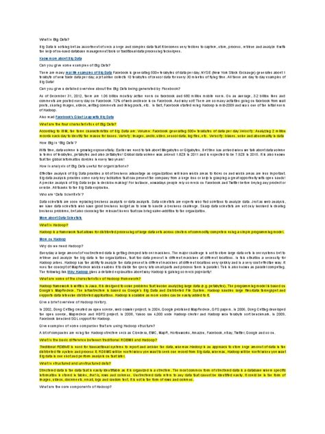 Edureka Interview Questions Hdfs Pdf Apache Hadoop Map Reduce