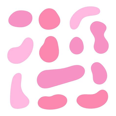 Premium Vector Pink Blobs Set