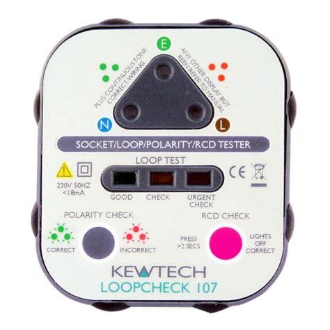 Kewtech Loopcheck107 Mains Loop Socket Tester Test4less