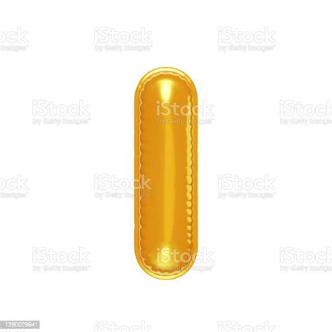 노란색 풍선의 형태로 3d 팽창 된 문자 I 흰색 배경에 고립 3d 그림 알파벳 I에 대한 스톡 사진 및 기타 이미지 알파벳 I 3차원 형태 질감 Istock