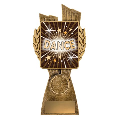 Antique Gold Lynx Dance Central Trophies And Name Badges