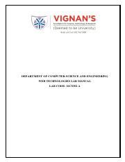 Learn Web Technologies HTML CSS And JavaScript Lab Manual Course