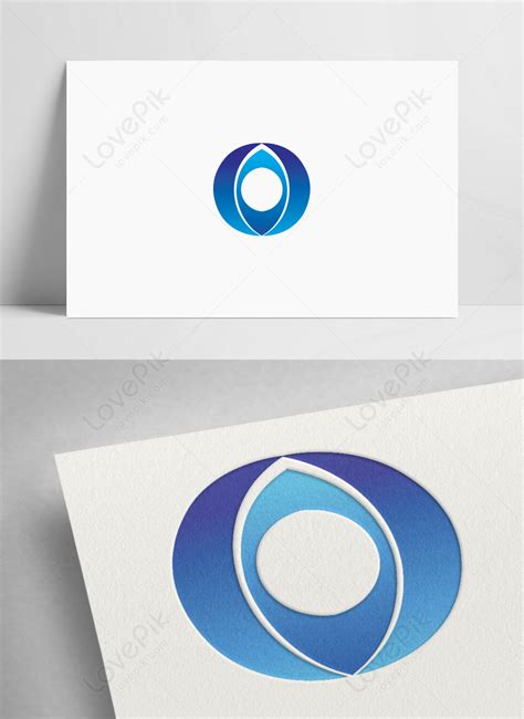블루 그라데이션 문자 O 로고 이미지 사진 450082184 무료 다운로드