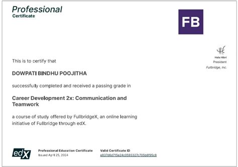 Communicationskills Course Certification Edx Bindhu Poojitha Dowpati