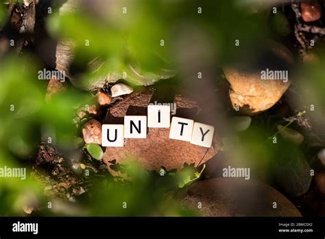 Unity In Block Letters Stock Photo Alamy