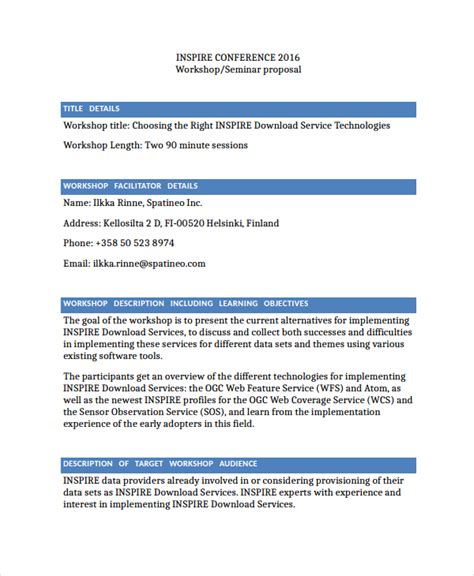 14 Workshop Proposal Examples