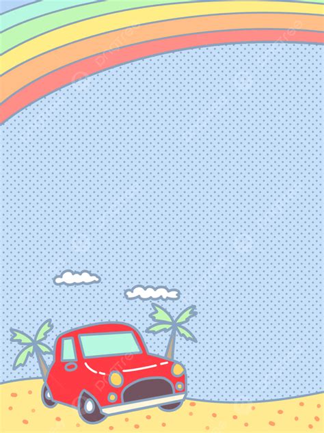 상 큼 한 여름 캐릭터 배경 여름 차 무지개 배경 일러스트 및 사진 무료 다운로드 Pngtree