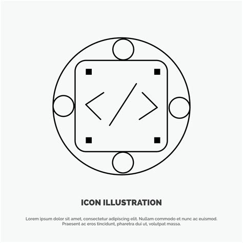Code Custom Implementation Management Product Line Icon Vector 17988690