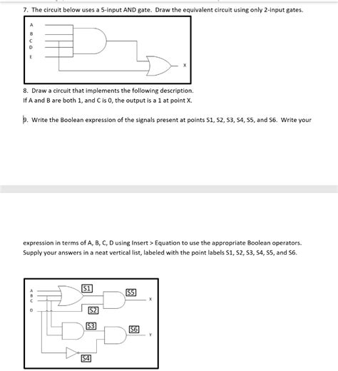 Solved The Circuit Below Uses A 5 Input And Gate Draw The Equivalent Circuit Using Only 2