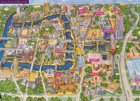 San Antonio Riverwalk Map Printable