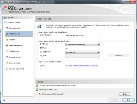 how to configure sql server reporting services in order to deploy