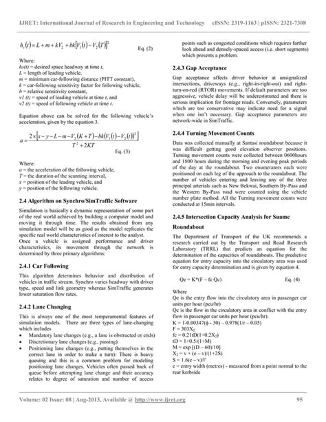 Performance Evaluation Of Santasi Roundabout Kumasi Ghana Using Micro Simulation Model Pdf