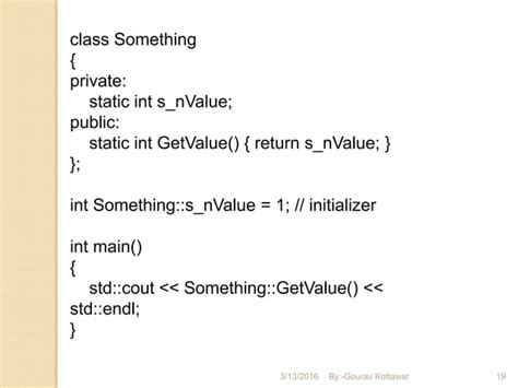 Classes Objects In Cpp Ppt