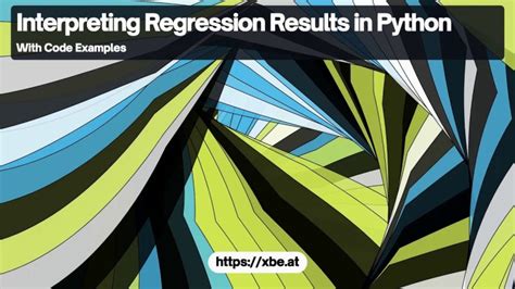 Interpreting Regression Results In Python Explanation And Examples Giuseppe Canale Cissp