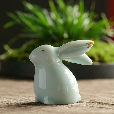 Fyhale Easter Bunny Glass Easter Ornaments Handcrafted Easter