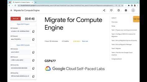 Migrate For Compute Engine Qwiklabs Gsp677 Youtube